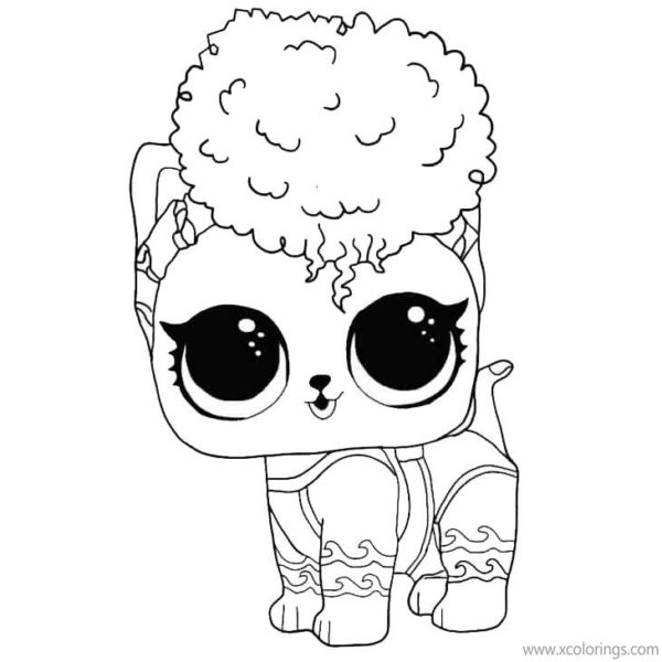 LOL Pets Coloring Pages DJ K9 Dog - XColorings.com