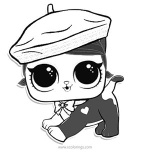 LOL Pets Coloring Pages Fancy Haute Dog - XColorings.com