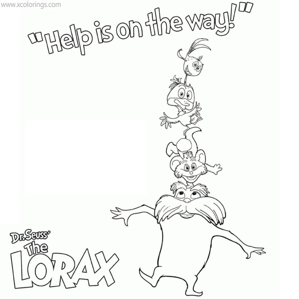 Lorax Coloring Pages Lorax Outline - XColorings.com