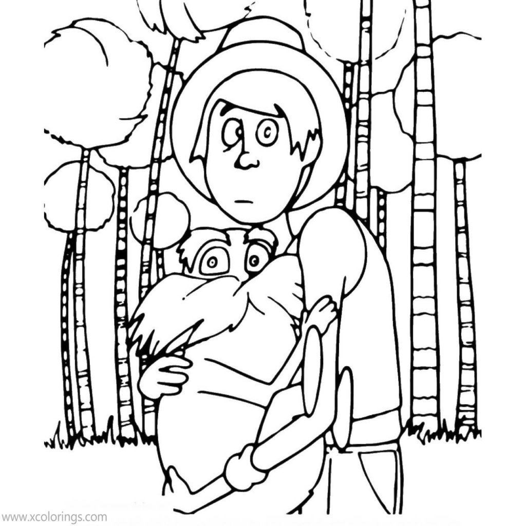 Lorax Coloring Pages Simple for Preschoolers - XColorings.com