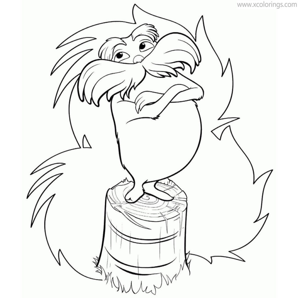 Lorax Coloring Pages Easy for Kids - XColorings.com