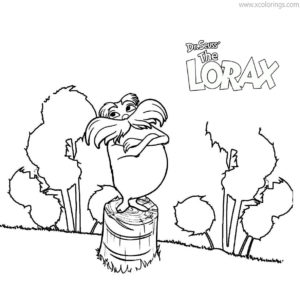 The Lorax Coloring Pages Truffula Tree Stump - XColorings.com