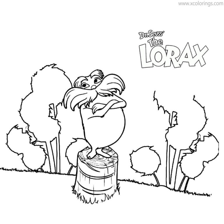 Lorax Coloring Pages Characters Once ler Audrey and Ted - XColorings.com