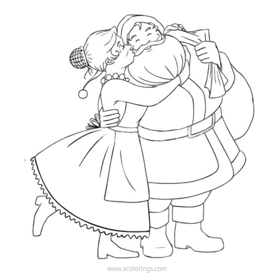 Mr. and Mrs. Claus At Home Coloring Pages - XColorings.com