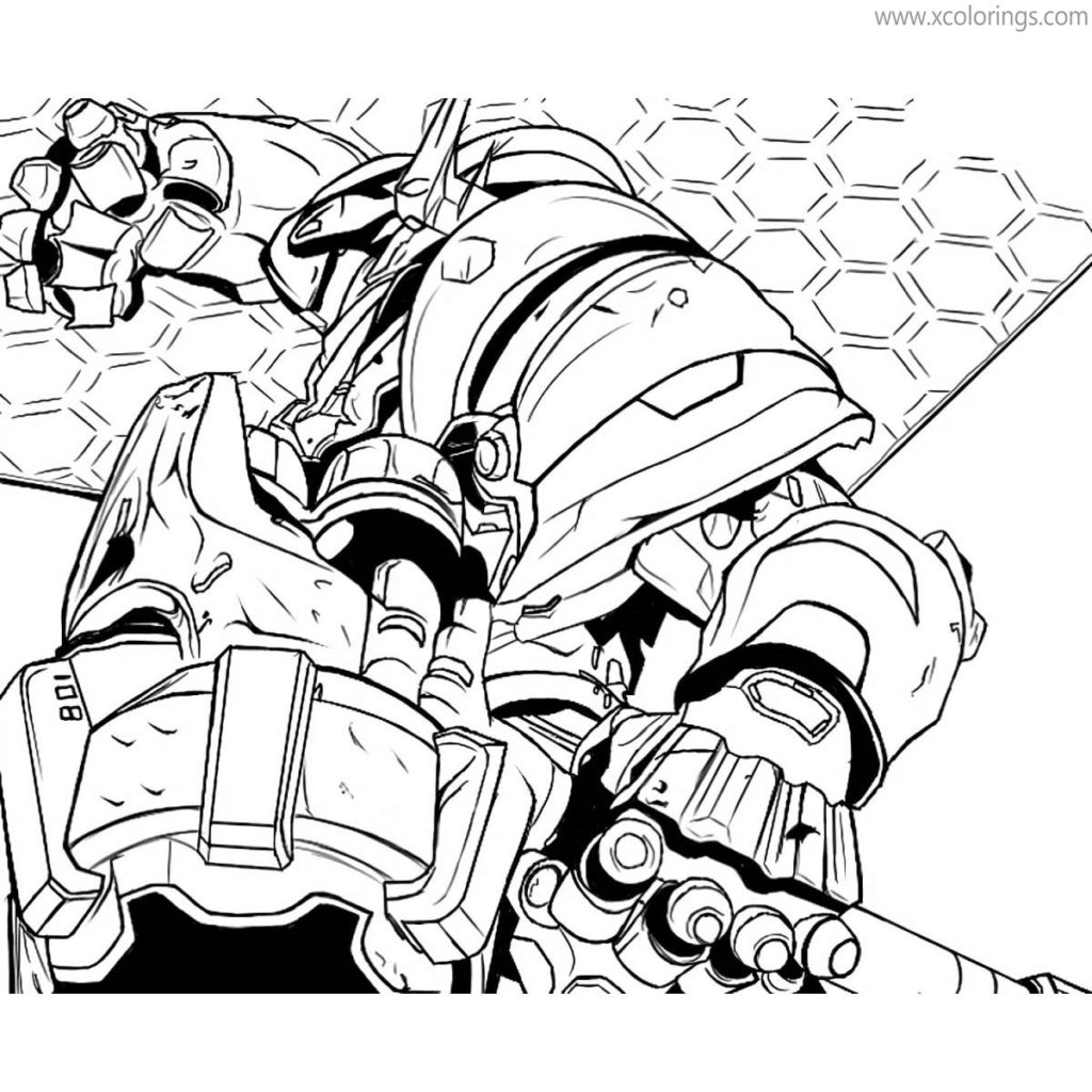 Bastion from Overwatch Coloring Pages - XColorings.com