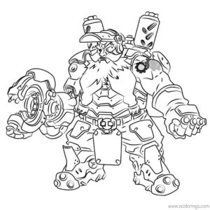 Bastion from Overwatch Coloring Pages - XColorings.com