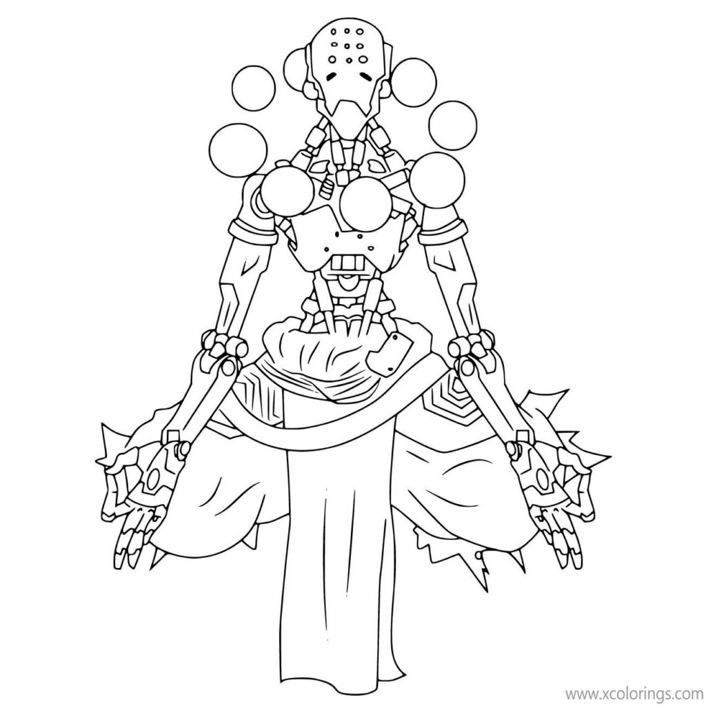 Bastion from Overwatch Coloring Pages - XColorings.com