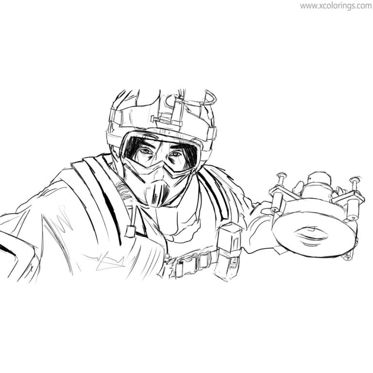 Rainbow Six Siege Coloring Pages Pulse - XColorings.com