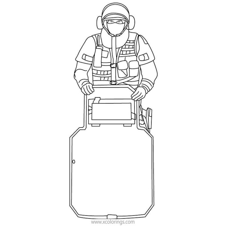 Rainbow Six Siege Coloring Pages Thatcher - XColorings.com