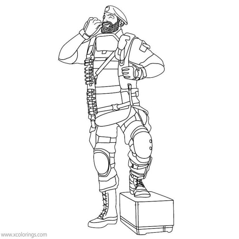 Rainbow Six Siege Coloring Pages Warden - XColorings.com