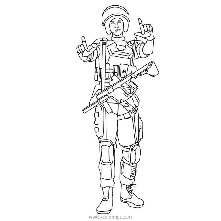 Rainbow Six Siege Coloring Pages Warden - XColorings.com