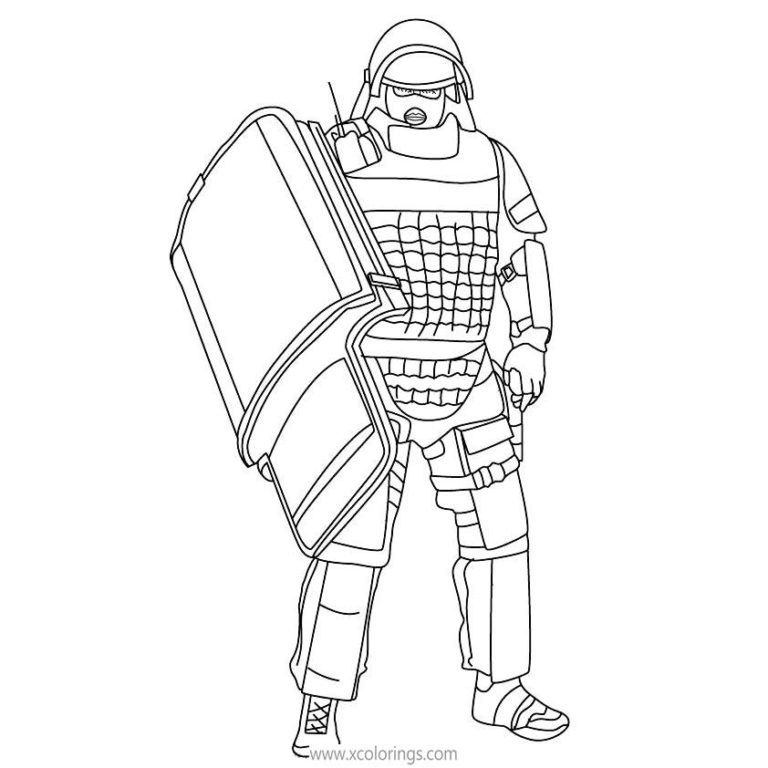 Rainbow Six Siege Coloring Pages Thatcher - XColorings.com