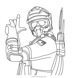 Rainbow Six Siege Coloring Pages Warden - XColorings.com