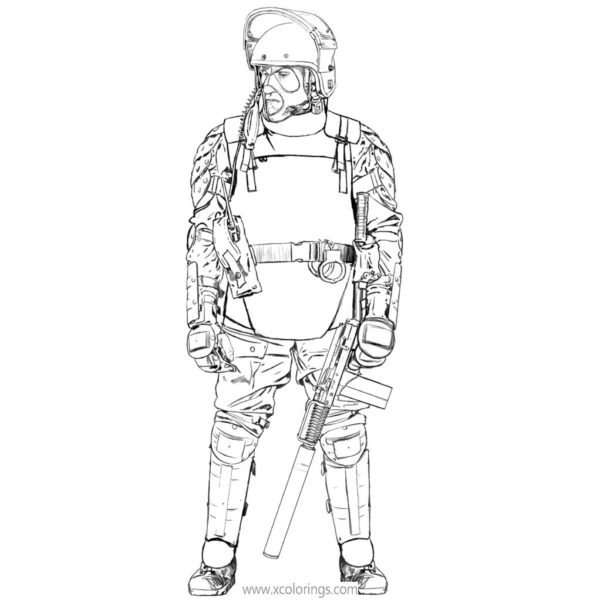 Rainbow Six Siege Coloring Pages FBI Hat - XColorings.com