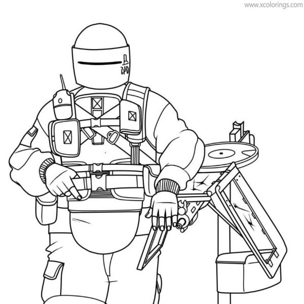 Rainbow Six Siege Coloring Pages Warden - XColorings.com