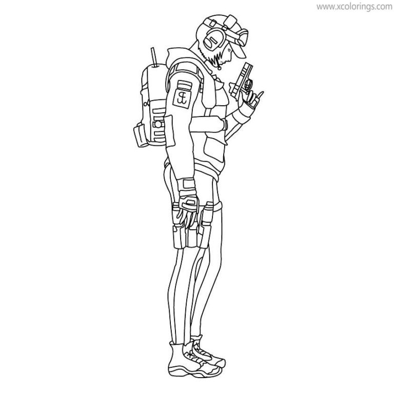 Rainbow Six Siege Coloring Pages Thatcher - XColorings.com