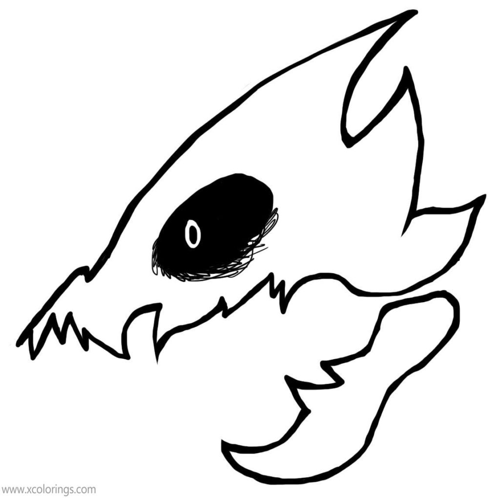 Gaster Blaster Face Coloring Pages
