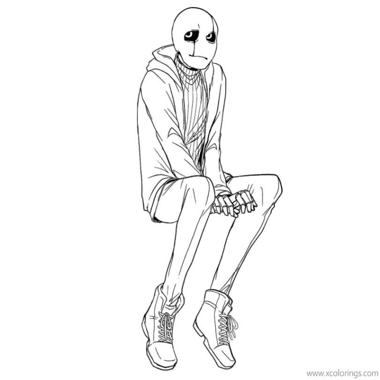 Undertale Gaster Coloring Pages - XColorings.com