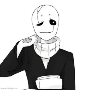 Undertale Gaster Coloring Pages - XColorings.com