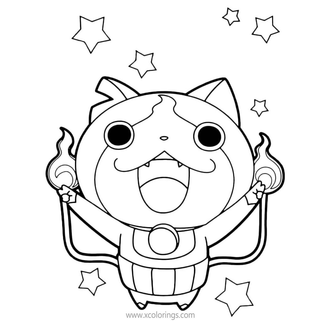 Yo-Kai Watch Coloring Pages Fidgephant - XColorings.com