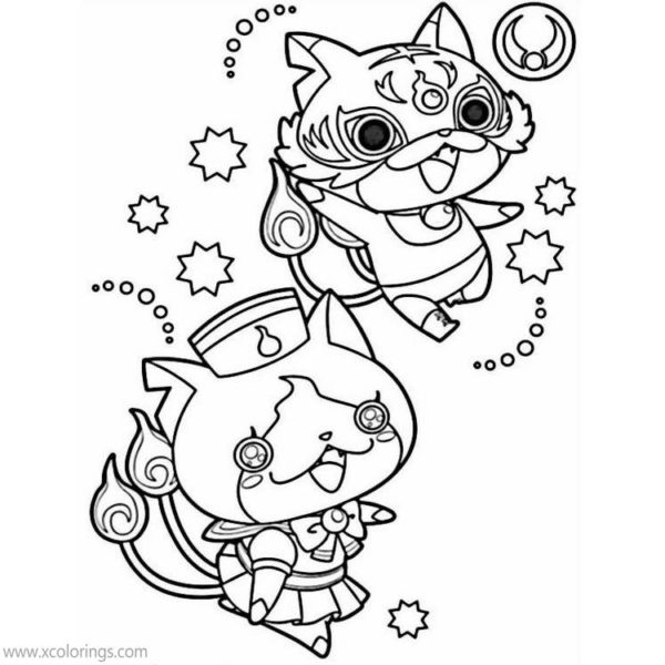 Yo-Kai Watch Coloring Pages Devil - XColorings.com