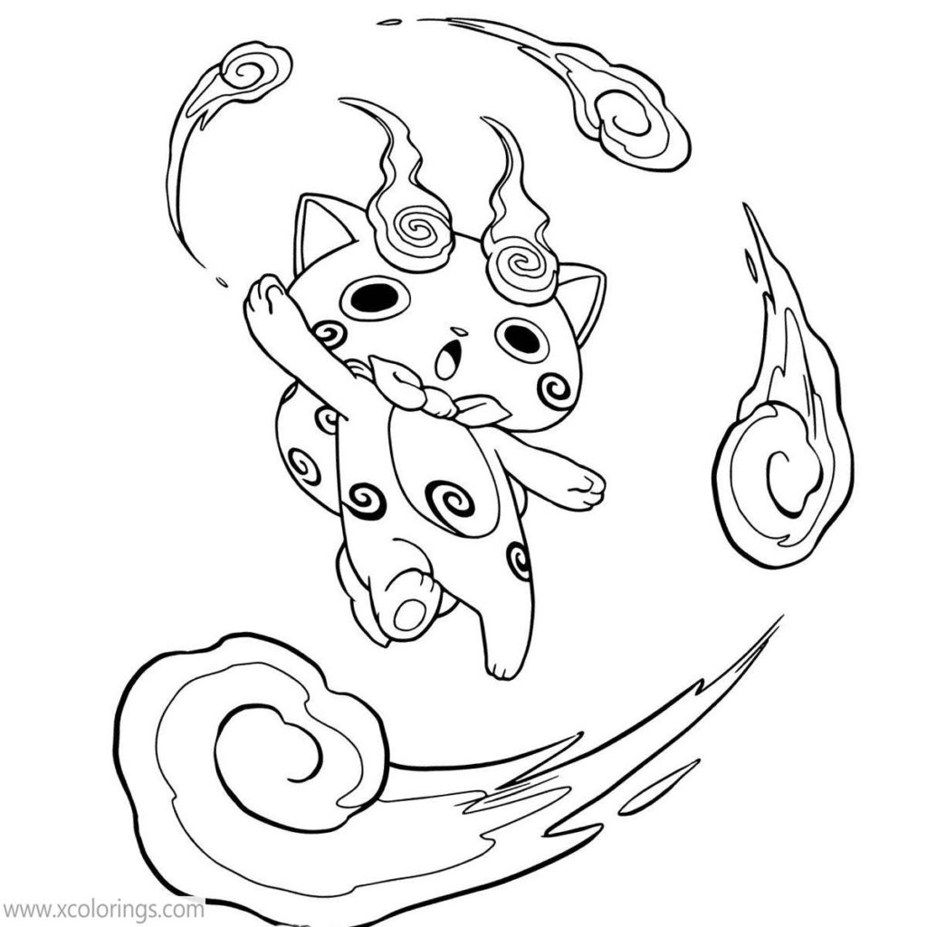 Jibanyan Yokai Watch Coloring Pages Sketch Coloring Page