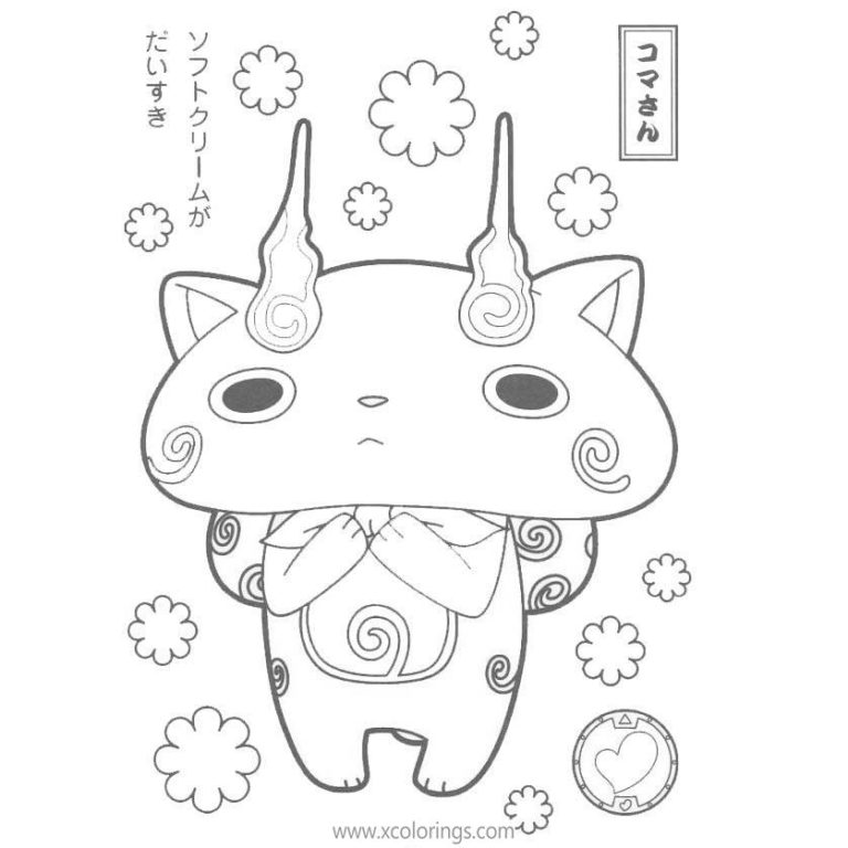 Jibanyan Yokai Watch Coloring Pages Sketch Coloring Page