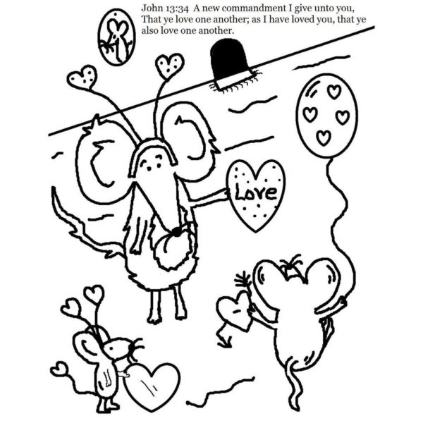 Animal Valentines Coloring Pages Elephant - XColorings.com