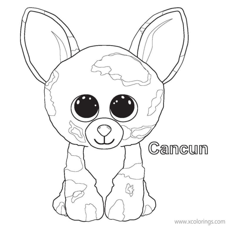 Beanie Boos Coloring Pages Cat Moonlight - XColorings.com