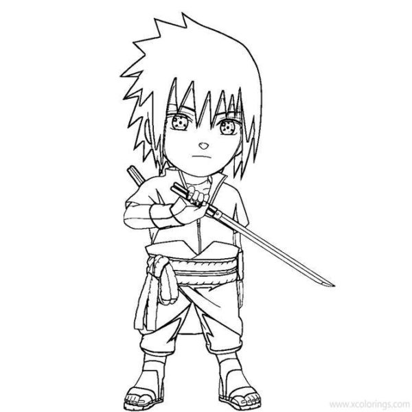 Manga Sasuke Uchiha Coloring Pages - XColorings.com