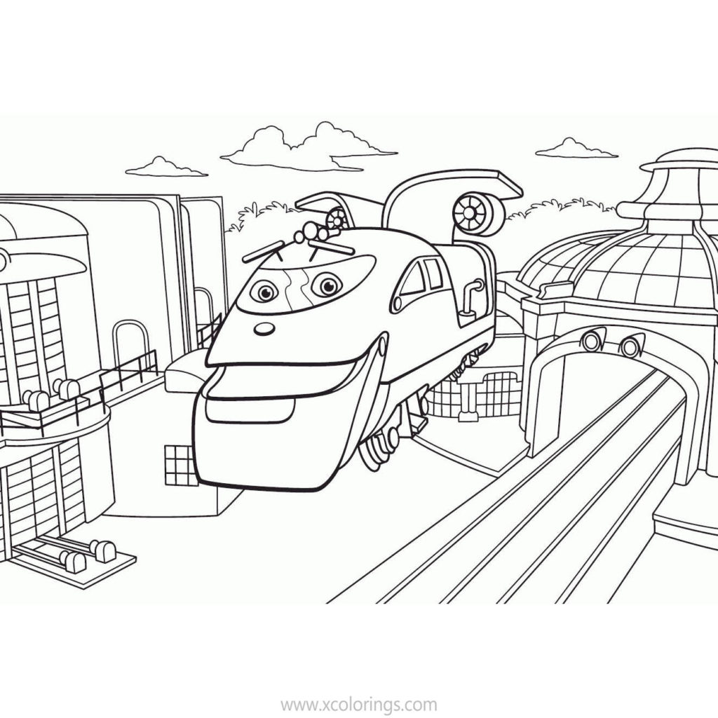 Chuggington Coloring Pages Speedy Steam Locomotive - XColorings.com