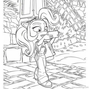 Crash Bandicoot Coloring Pages Coco Bandicoot Playing Laptop Computer ...