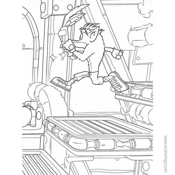 Printable Crash Bandicoot Coloring Pages - XColorings.com