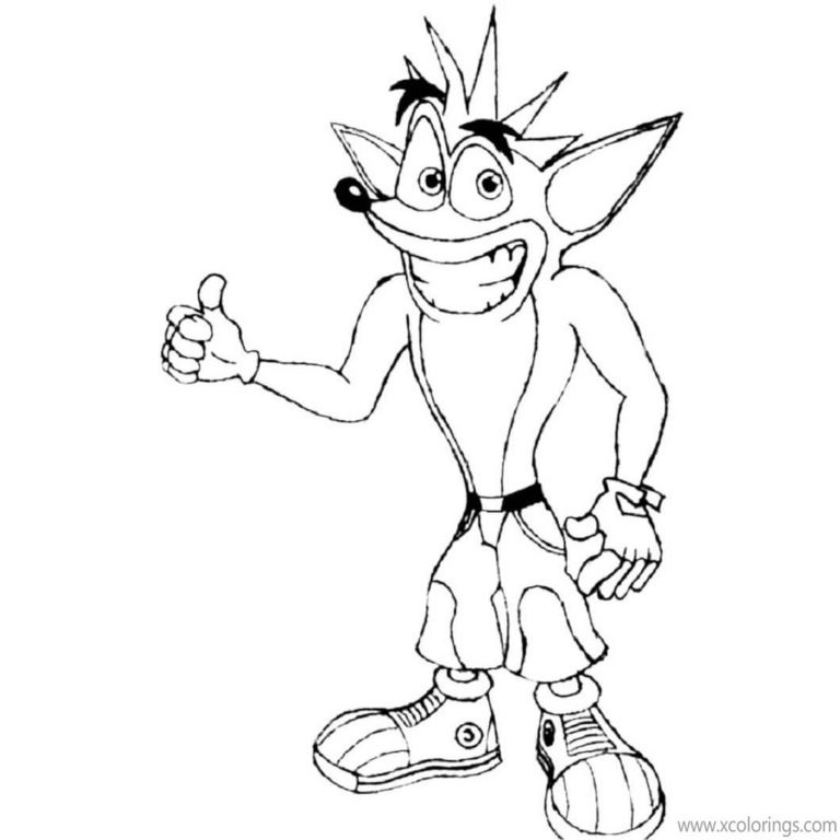 Crash Bandicoot Printable Coloring Pages Coloring Pages
