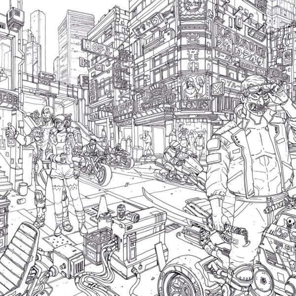 Cyberpunk Coloring Pages Marika Takeshi - XColorings.com