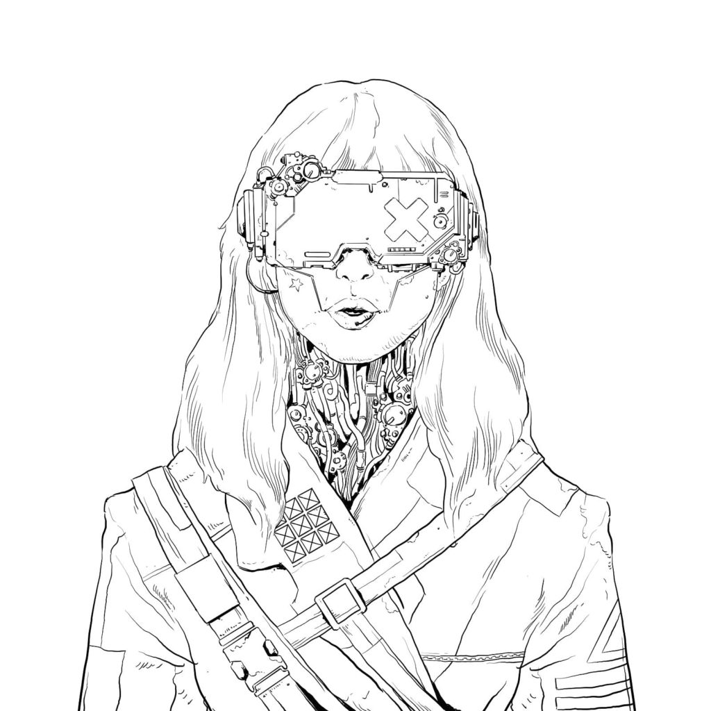 Cyberpunk Coloring Pages Fanart - XColorings.com