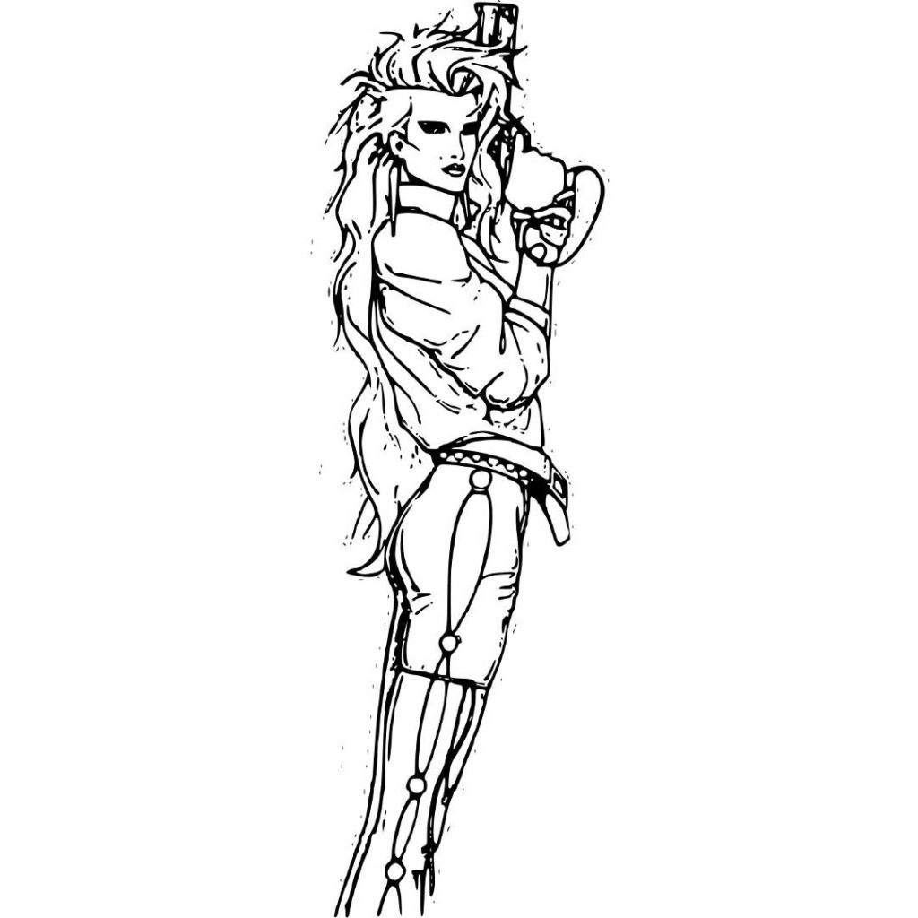 Cyberpunk Coloring Pages IEC Dragoon - XColorings.com