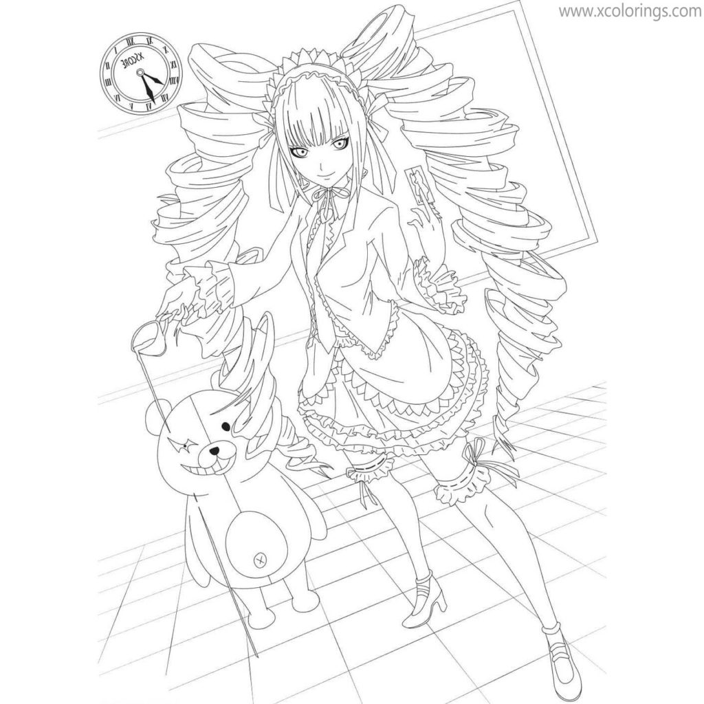 Danganronpa Coloring Pages Junko Enoshima - XColorings.com