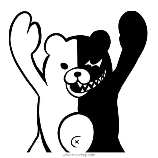 Danganronpa Coloring Pages Monokuma Bear Fanart by Zoro Fab ...