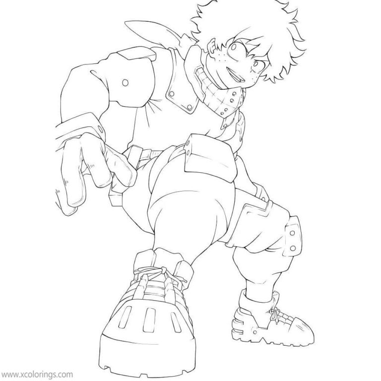 Midoriya Deku Coloring Pages - XColorings.com