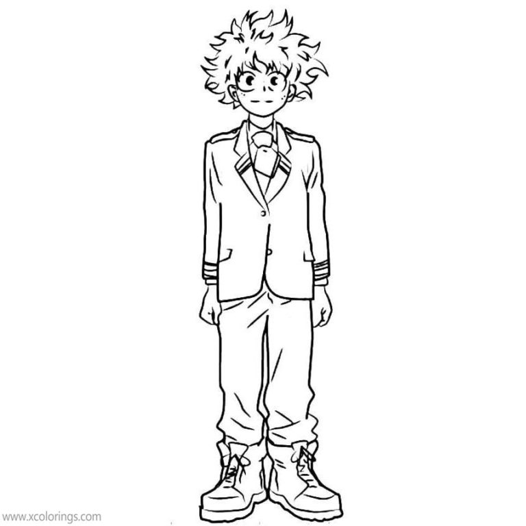 Deku Izuku Midoriya Coloring Pages - XColorings.com