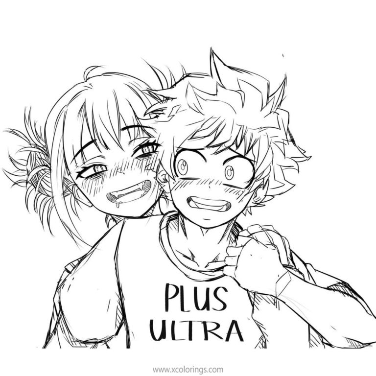 Chibi Deku and Bakugo Coloring Pages - XColorings.com
