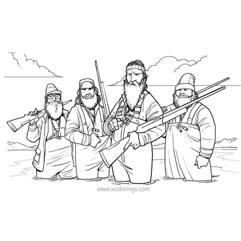 Duck Dynasty Coloring Pages Duck Commander Logo Black and White ...