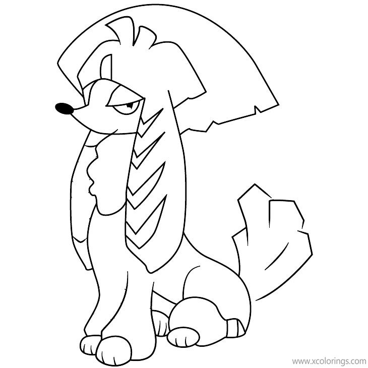 Furfrou - Kabuki Style Pokemon Coloring Pages - XColorings.com