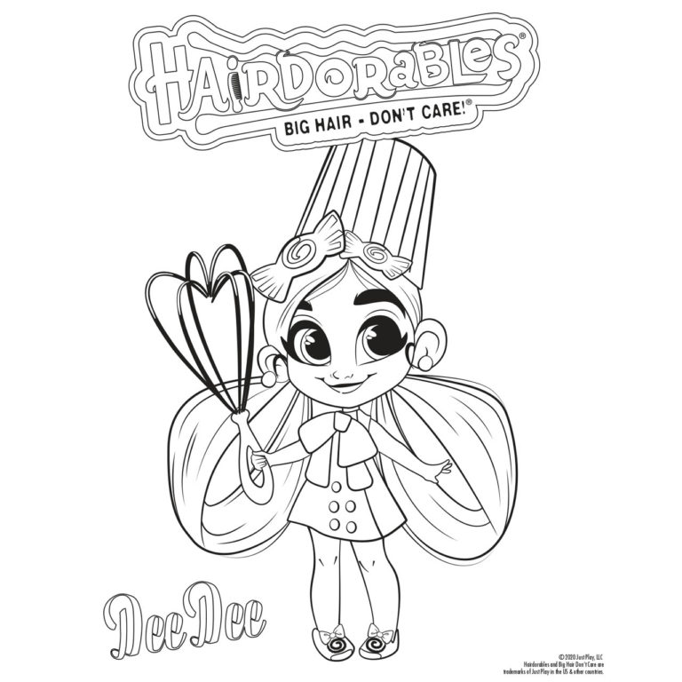 Girl from Hairdorables Coloring Pages - XColorings.com