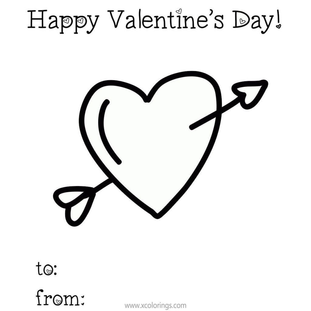 Letter V for Valentines Day Heart Coloring Pages - XColorings.com