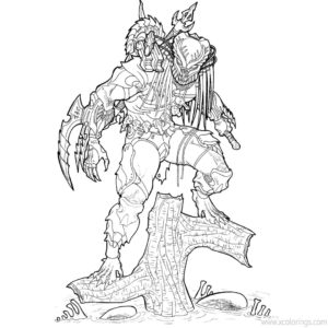 Predator Outline Coloring Pages - XColorings.com
