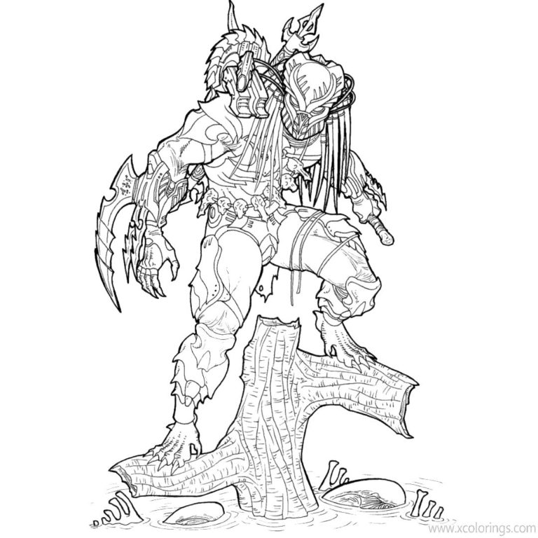 Predator Coloring Pages Artwork - XColorings.com