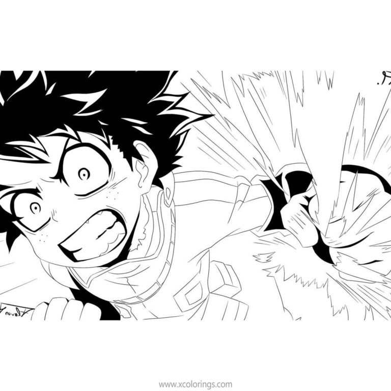 Midoriya Deku Coloring Pages - XColorings.com