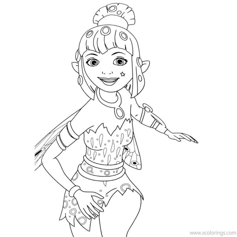 Mia And Me Coloring Pages Unicorns Black and White - XColorings.com